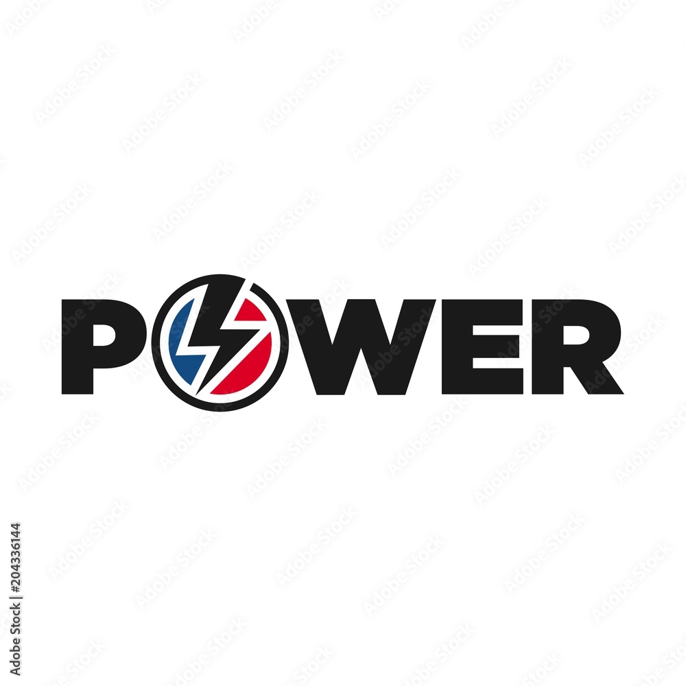 Thunder logo. Power icon. Electric symbol. Vector eps 08. Stock Vector ...