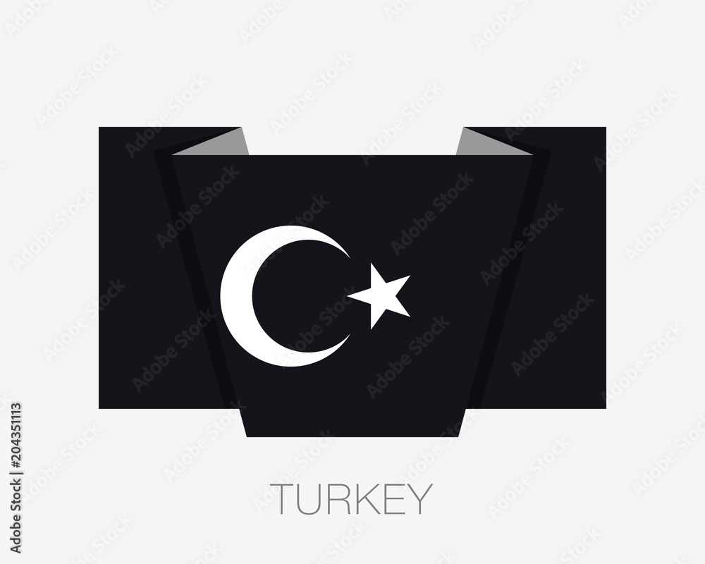 Turkish Flag Black And White