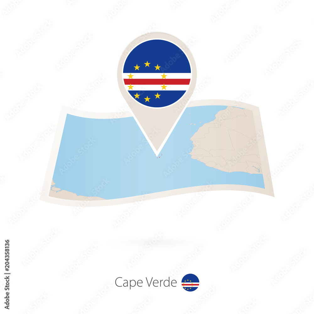 Map Cape Verde Flag