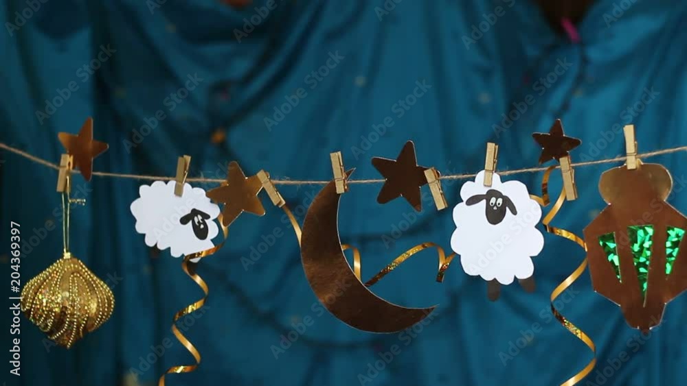 Sacrifice Feast. Islamic festival. Muslim holiday decor. Eid al Adha ...