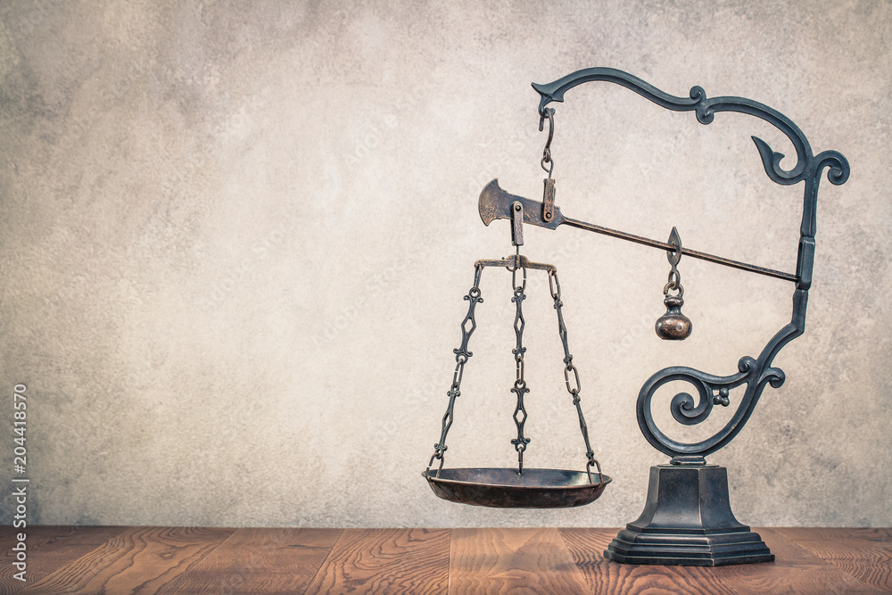 Retro bronze art nouveau modern design scales from circa 1930s on ...