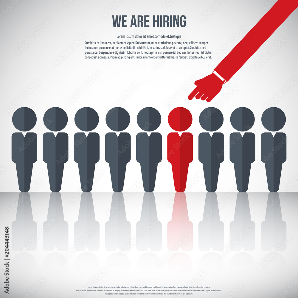 Human resources - we are hiring, poster, web banner, human resources ...