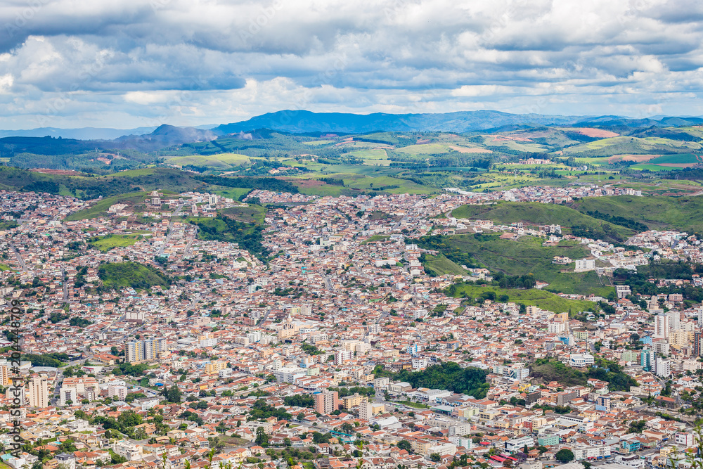 Pocos de Caldas, Minas Gerias/Brazil. City view from the top of the ...