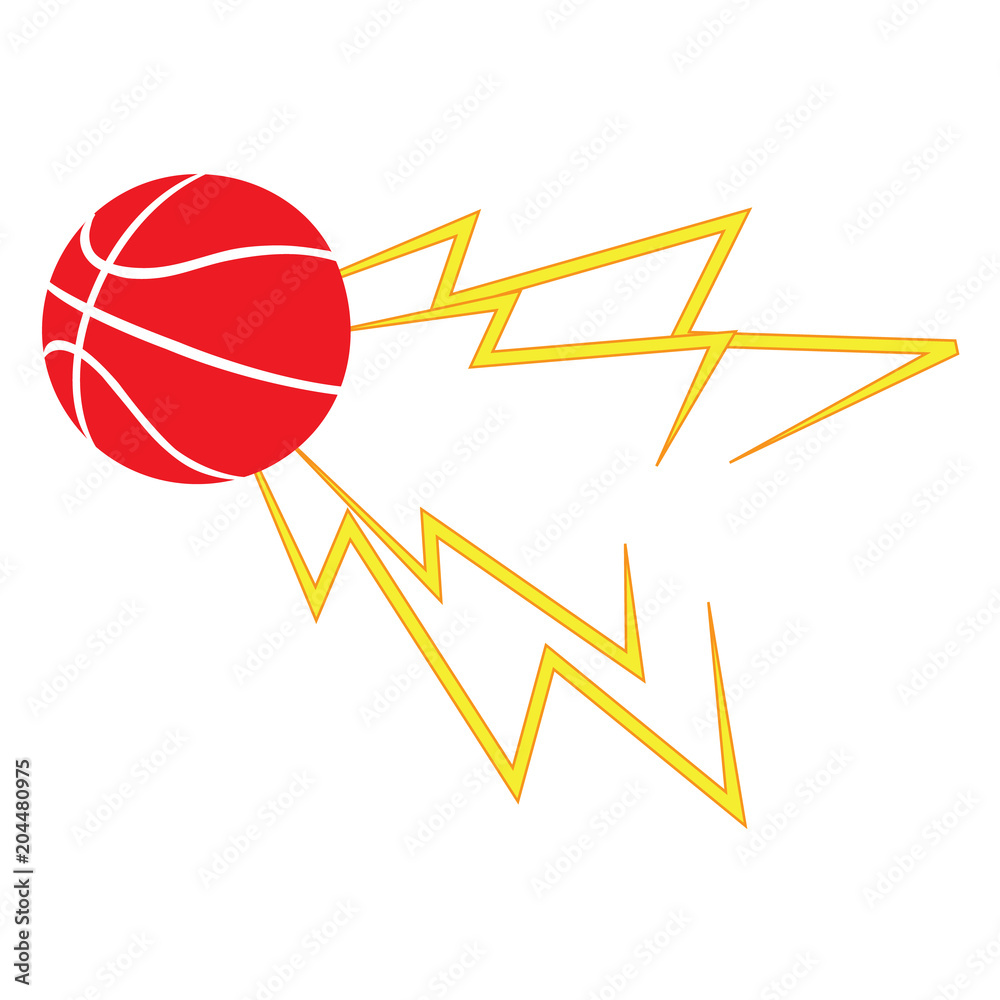 Vector Illustration of flying basketball Stock Vector | Adobe Stock