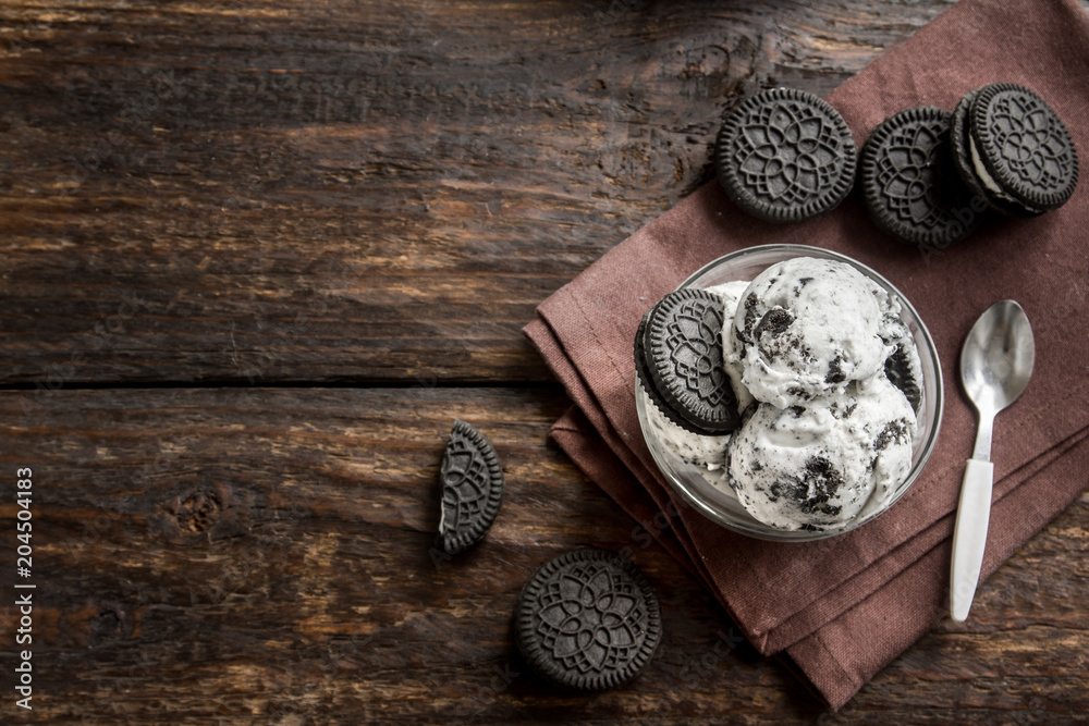 Oreo ice cream Stock Photo | Adobe Stock