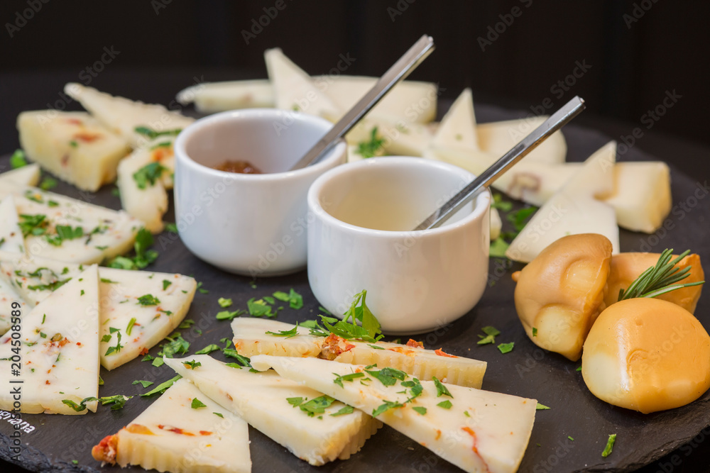 Traditional italian aperitif with proscioutto, mortadella sausage ...