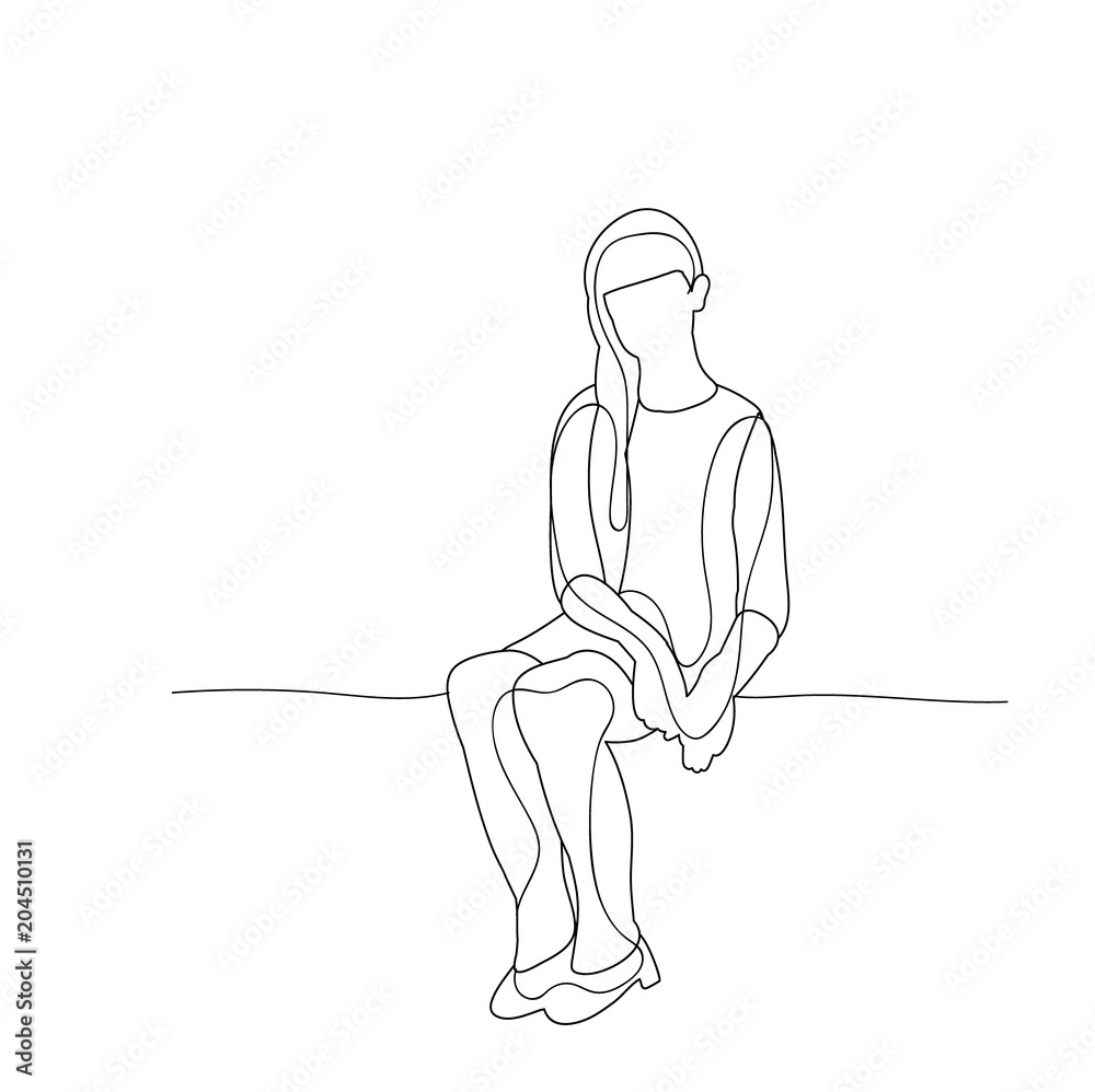 Girl Alone Sketch
