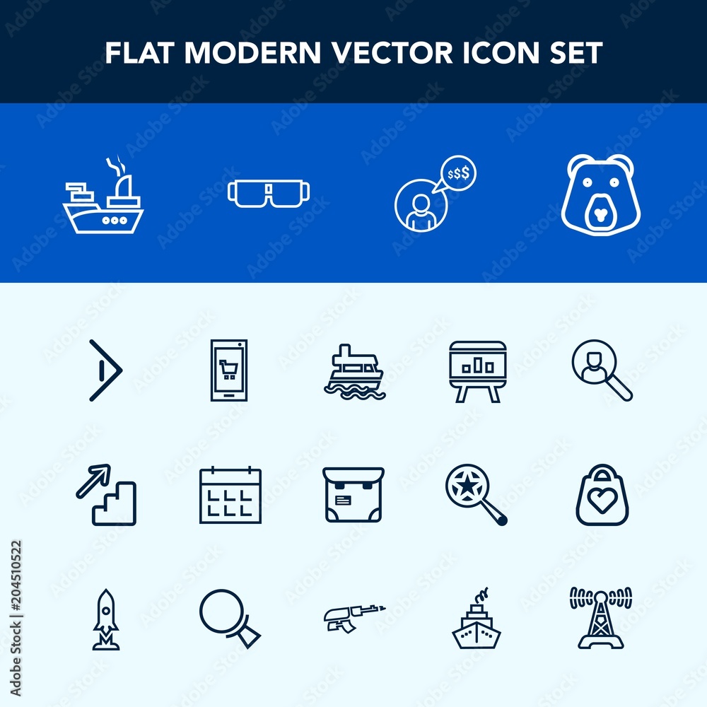 Modern, simple vector icon set with day, freelancer, schedule, pretty ...