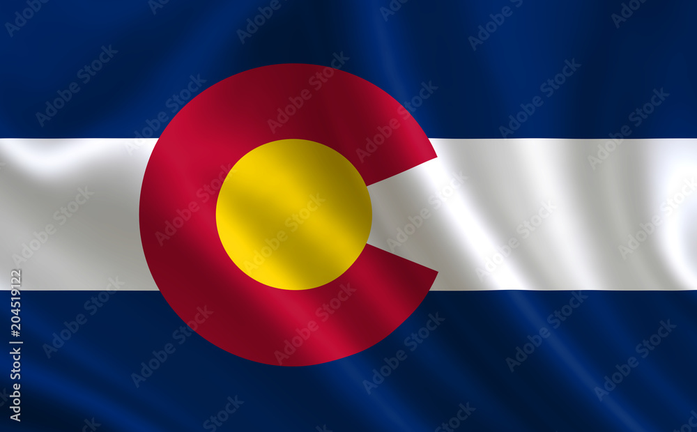 Flag of the state Colorado. A series of "flags of the United States of ...