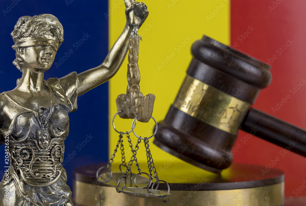 Human Rights Act and Justice Concept , Romania Flag Stock Photo | Adobe ...