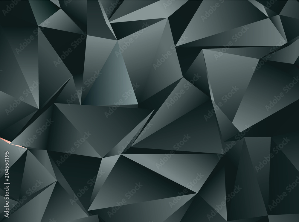 Fototapeta Glamour i Art Deco Vector low poly template. Creative ...