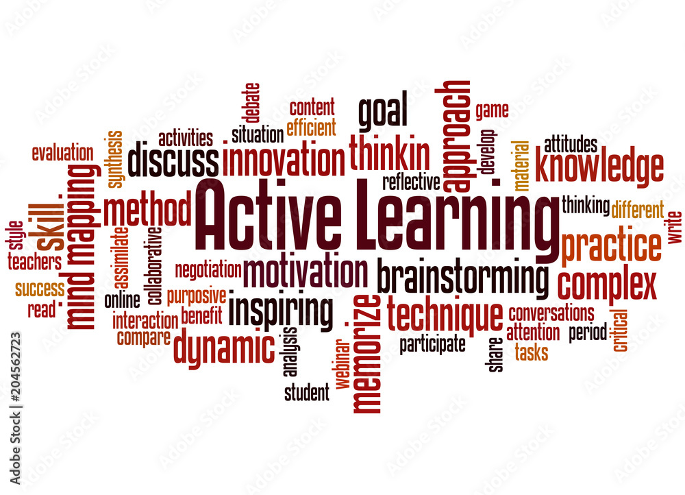 Active learning word cloud concept Stock Illustration | Adobe Stock