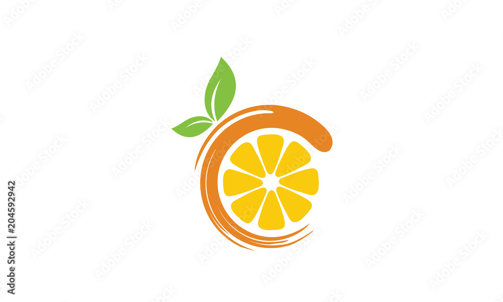 Fresh Orange Fruit, Slice of Lemon Lime Grapefruit Citrus logo design ...