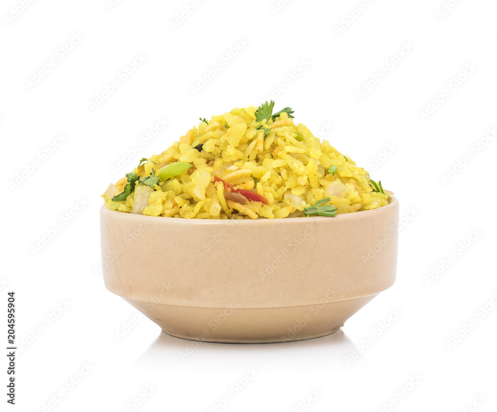 Indian Breakfast Dish Poha Also Know as Pohe or Aalu poha made up of ...