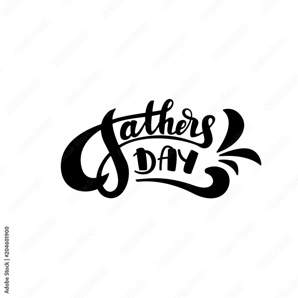 Happy Fathers Day. Hand lettering illustration for a banners posters ...