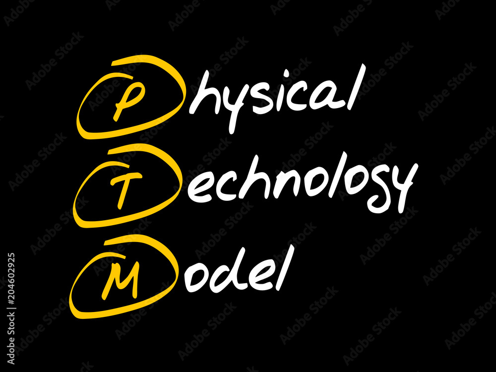 PTM - Physical Technology Model, acronym concept Stock Vector | Adobe Stock