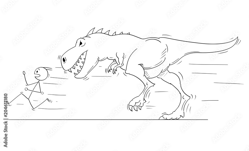 Cartoon stick man drawing conceptual illustration of businessman ...