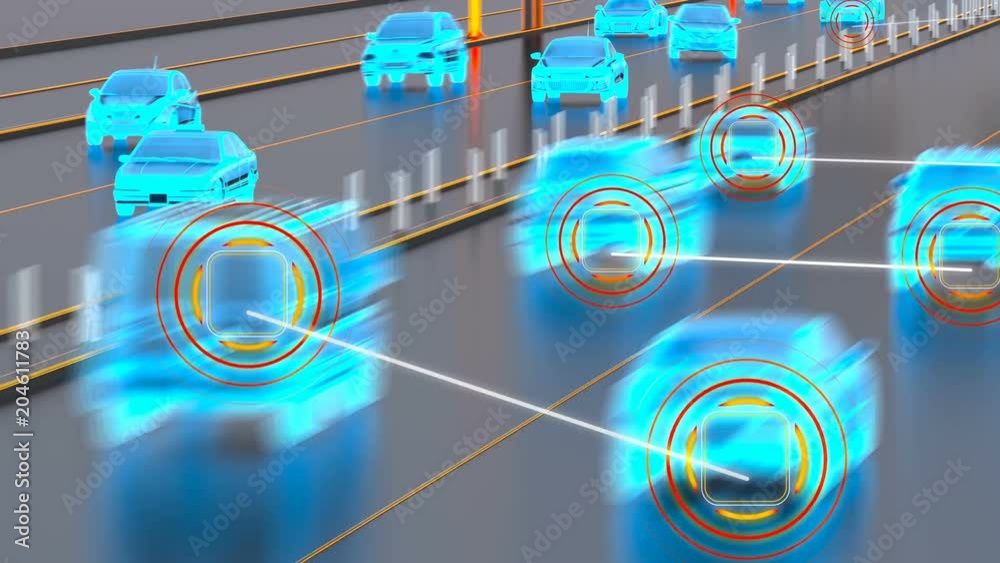 Video Stock autonome transportation system concept, smart city ...