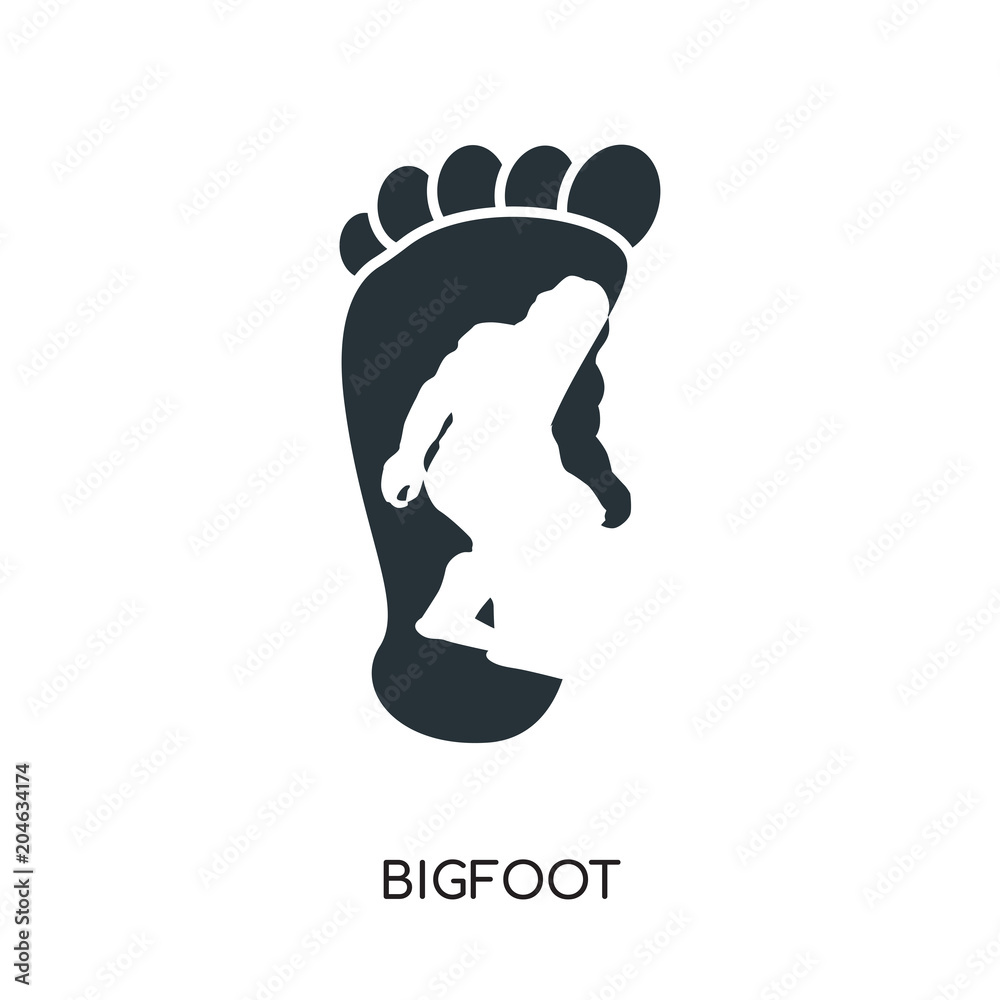 bigfoot logo isolated on white background , colorful vector icon, brand ...