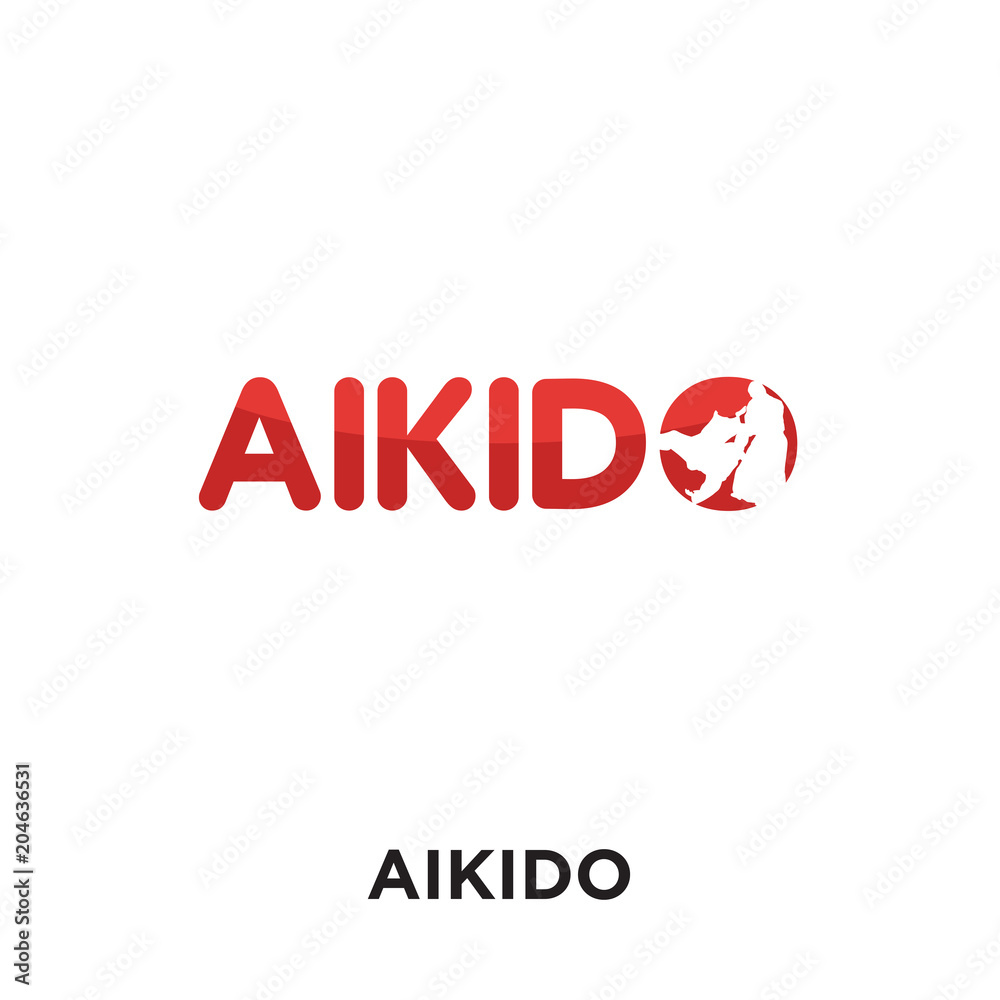 aikido logo isolated on white background , colorful vector icon, brand ...