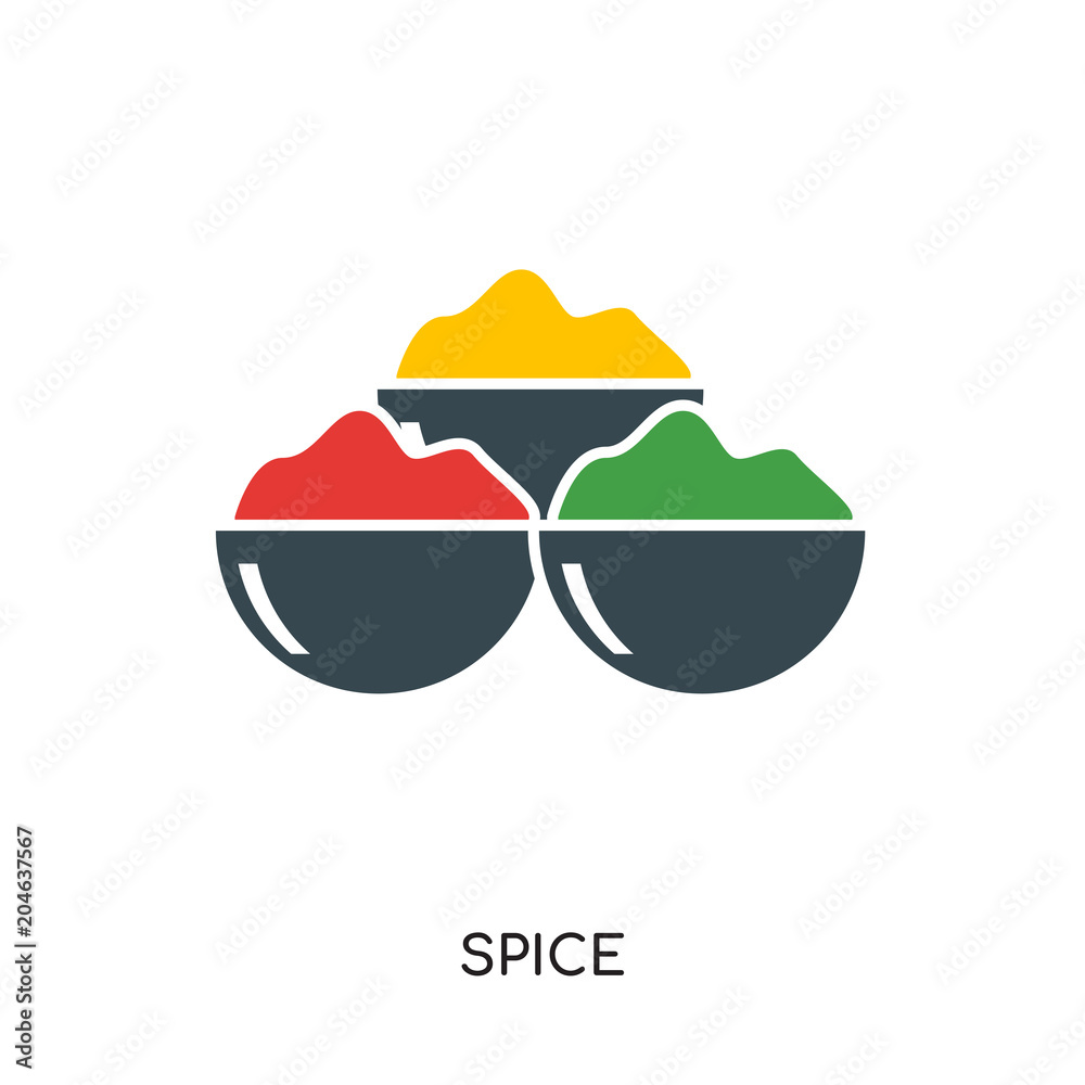 spice logo isolated on white background , colorful brand sign & symbol ...