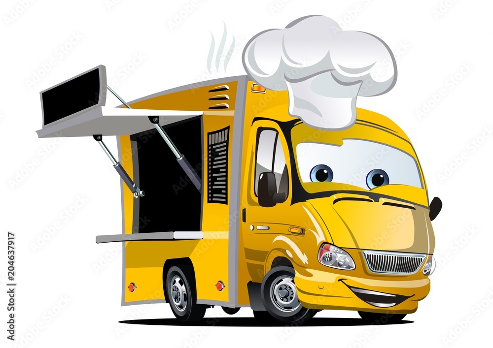 Cartoon food truck Stock Vector | Adobe Stock