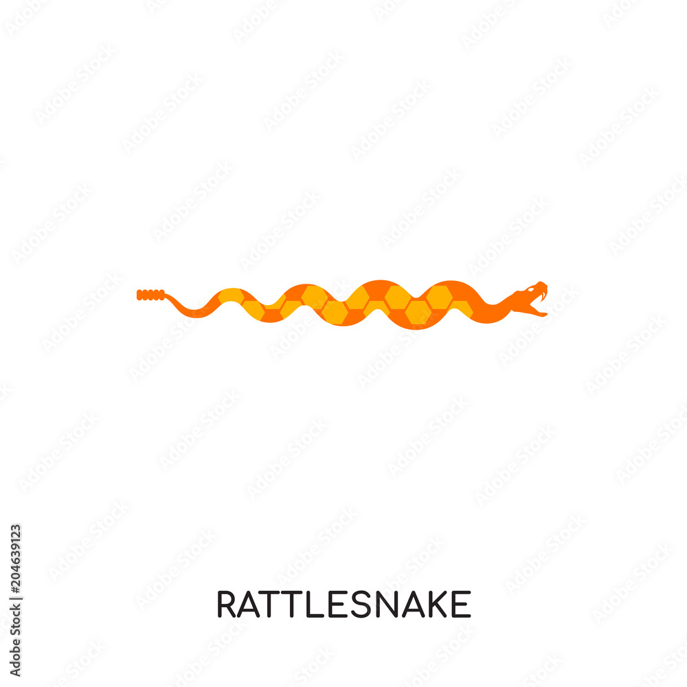 rattlesnake logo isolated on white background , colorful vector icon ...