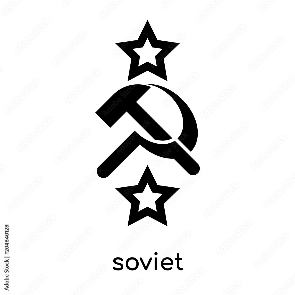 Vecteur Stock soviet symbol text isolated on white background , black ...