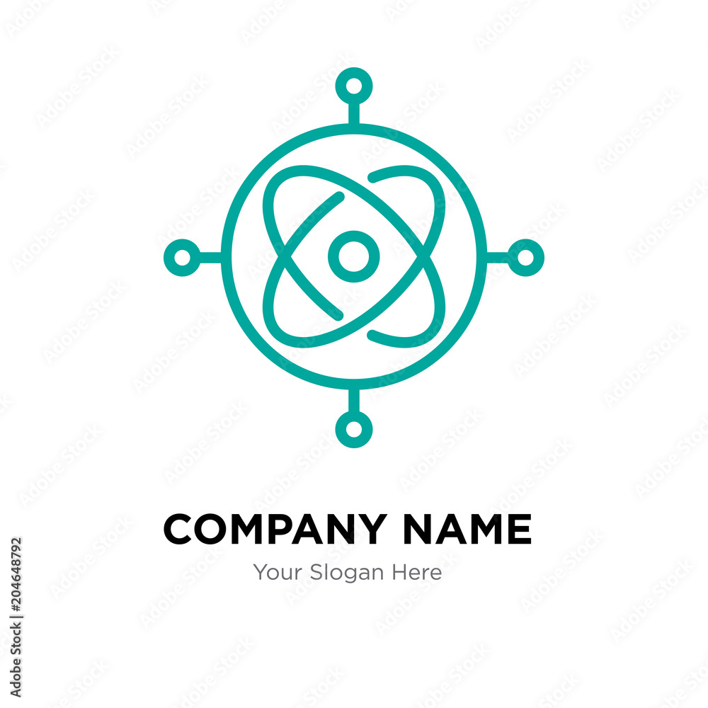 gyroscope company logo design template, colorful vector icon for your ...