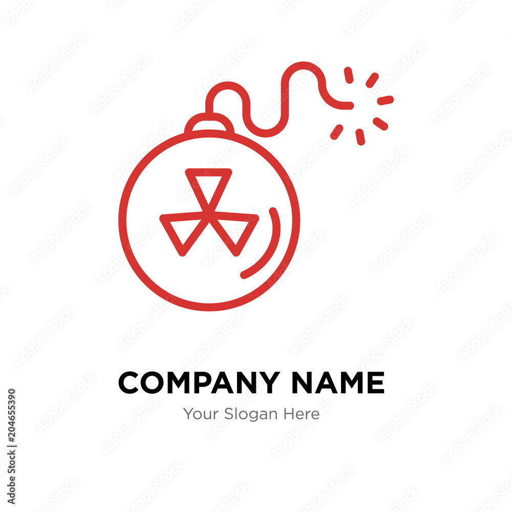 Bomb company logo design template, colorful vector icon for your ...