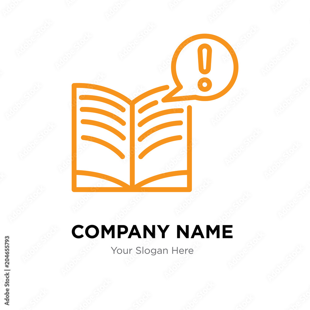 interesting facts company logo design template, colorful vector icon ...