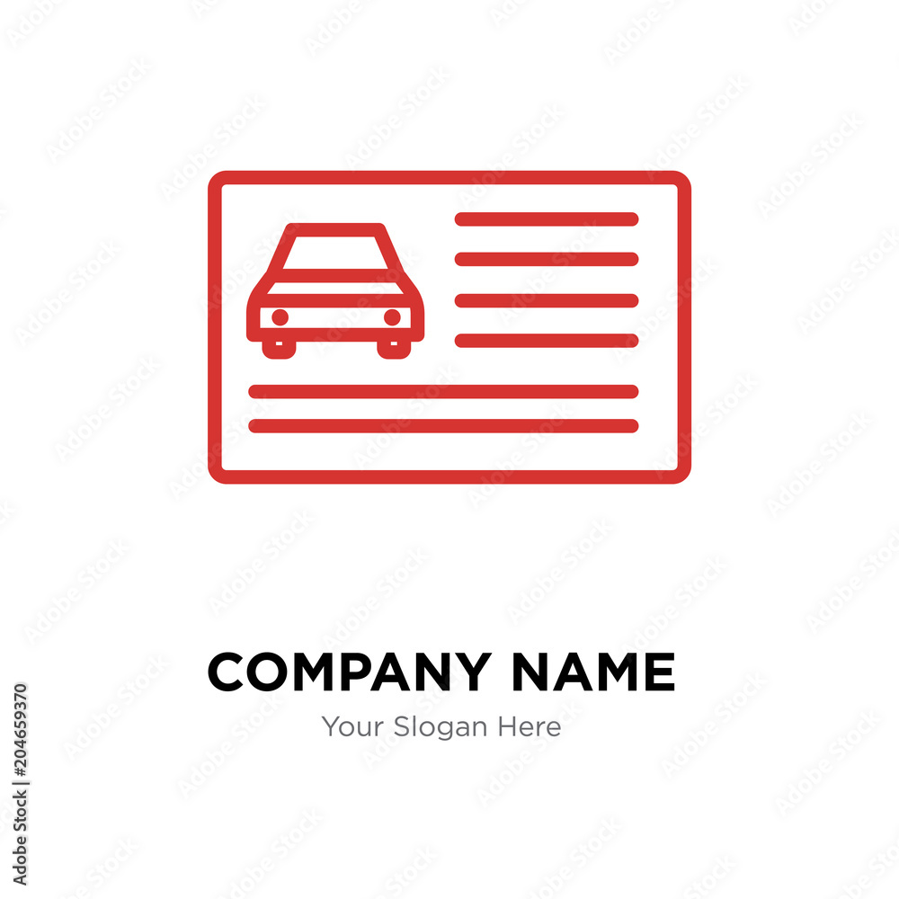 drivers license company logo design template, colorful vector icon for ...