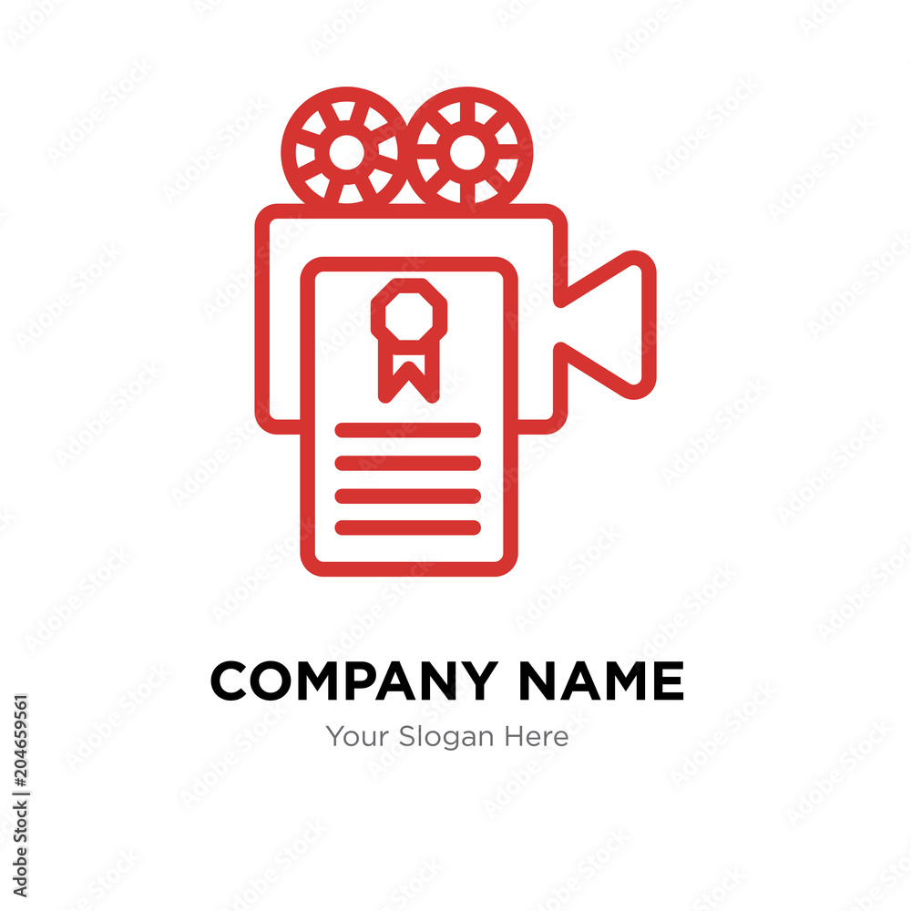 screenplay company logo design template, colorful vector icon for your ...