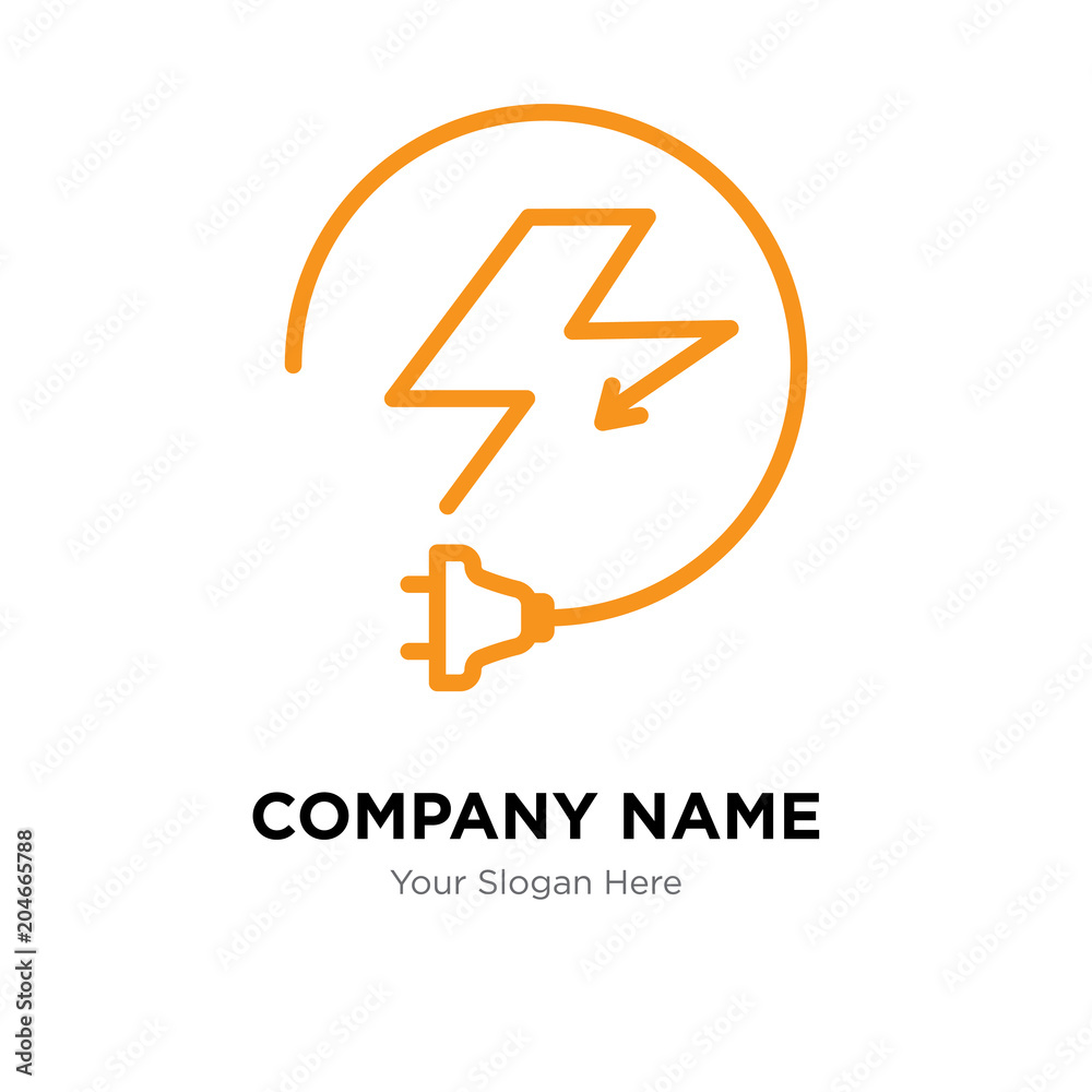 Electricity company logo design template, colorful vector icon for your ...