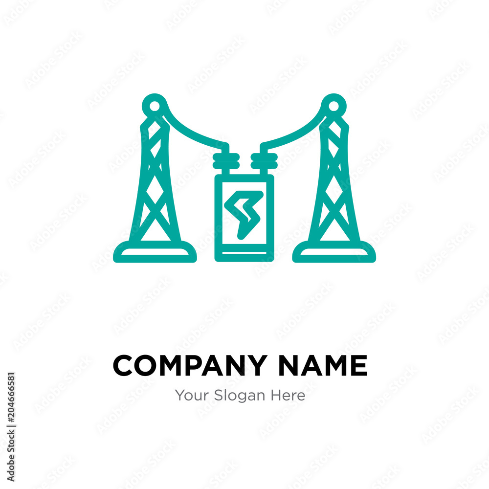 substation company logo design template, colorful vector icon for your ...