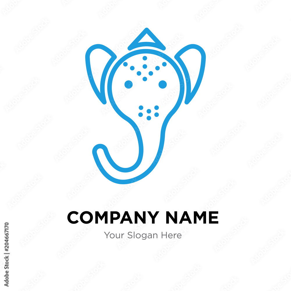 Ganesha company logo design template, colorful vector icon for your ...