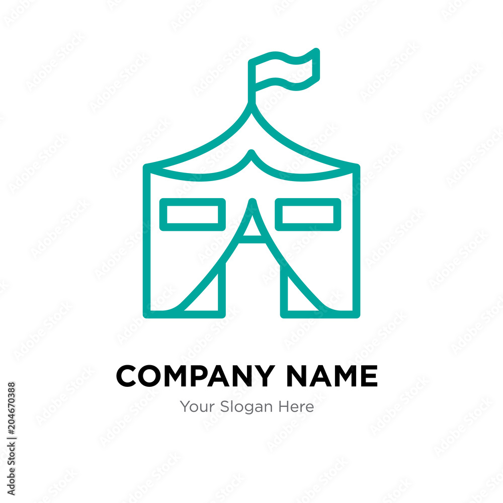 military base company logo design template, colorful vector icon for ...