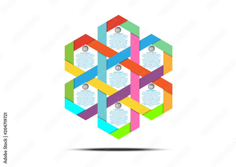 Business data visualization. Process chart and abstract elements of ...