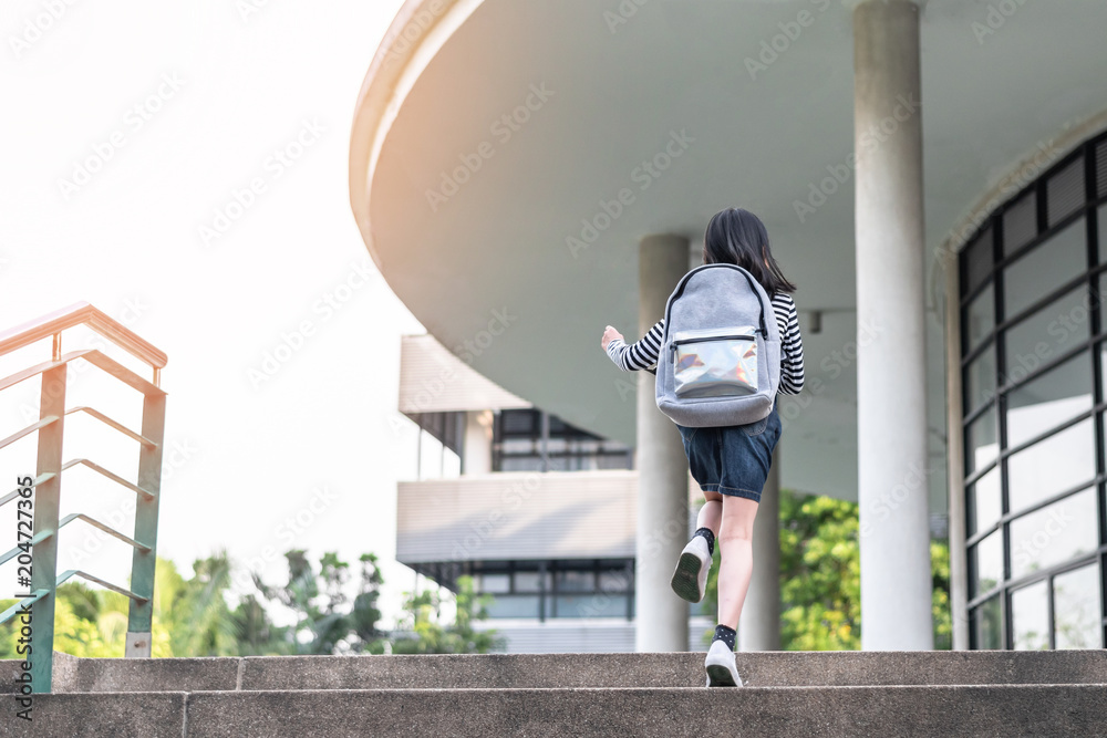 Student Running To Class