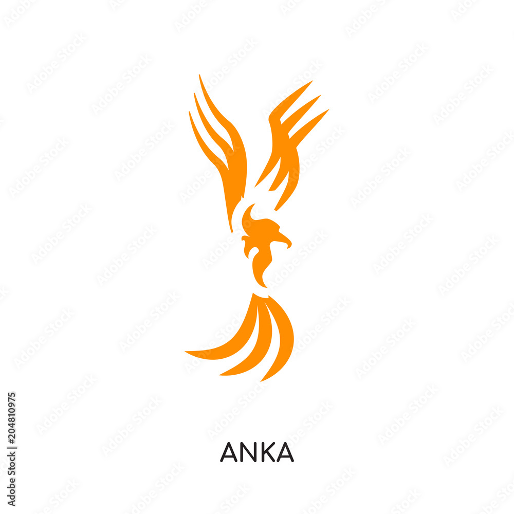 anka logo isolated on white background Stock Vector | Adobe Stock