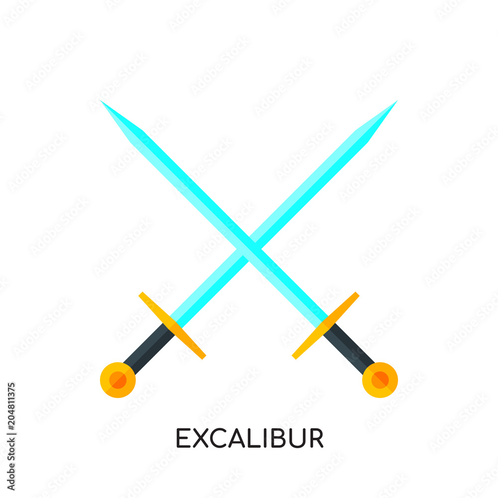 excalibur logo isolated on white background Stock Vector | Adobe Stock