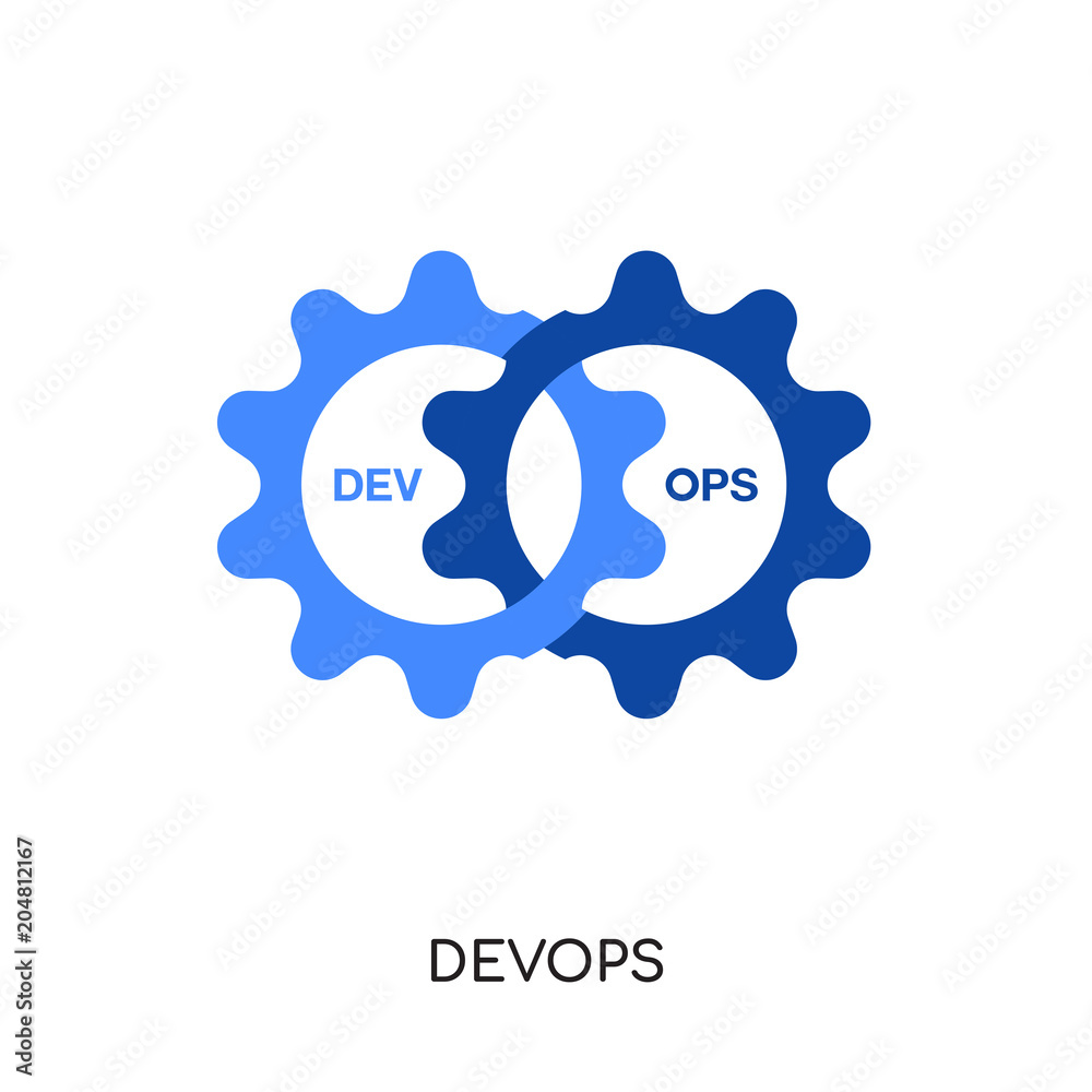 devops logo isolated on white background Stock Vector | Adobe Stock