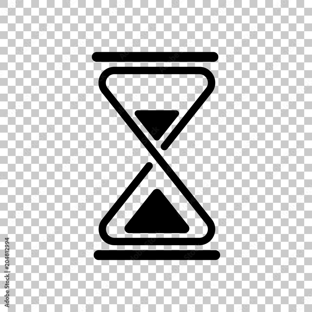 hourglass, simple icon. On transparent background. Stock Vector | Adobe ...
