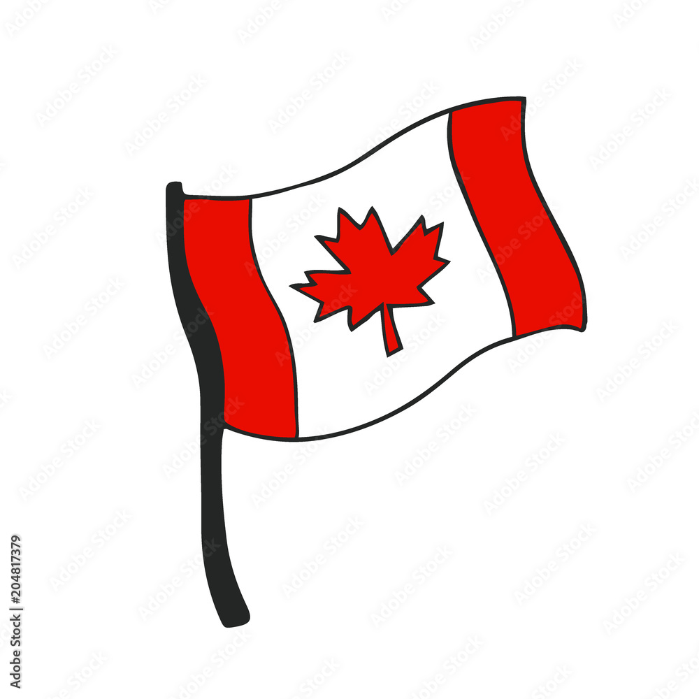 Cartoon Canadian Flag