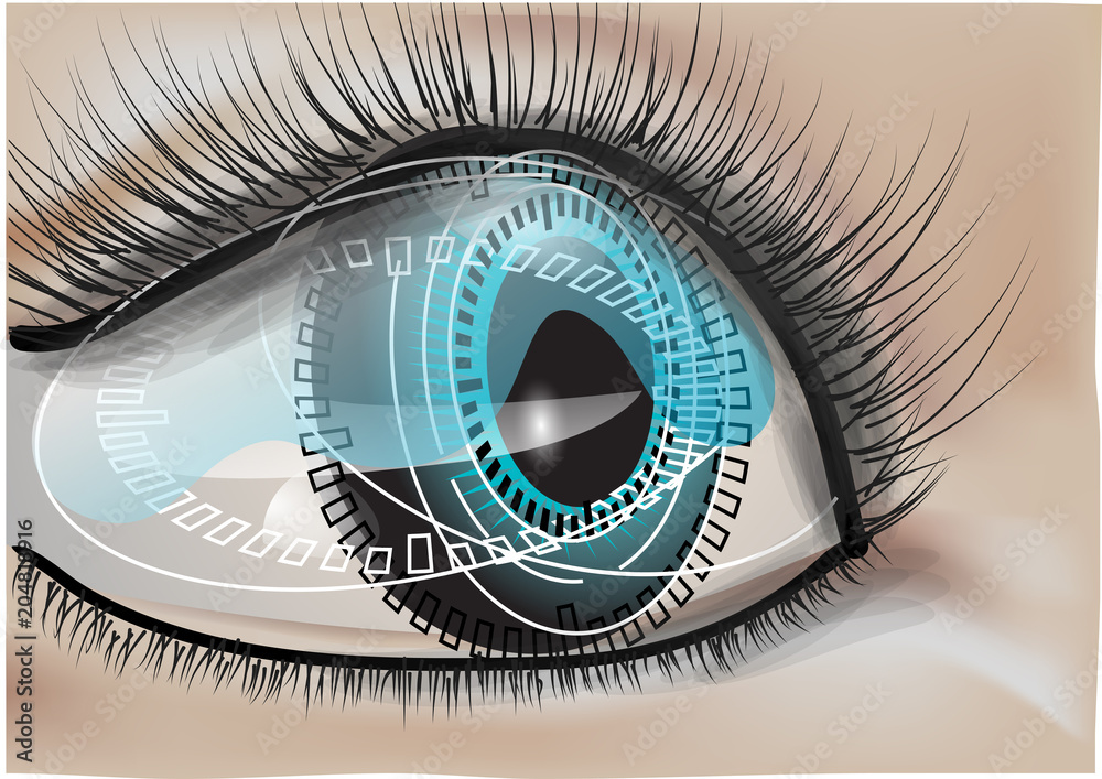 bionic human eye Stock Vector | Adobe Stock