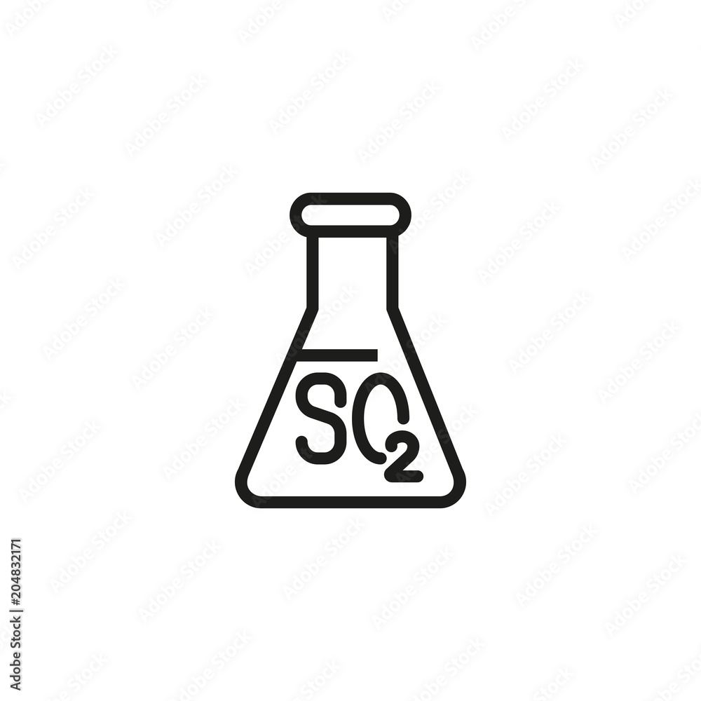 Sulfur dioxide icon Stock Vector | Adobe Stock