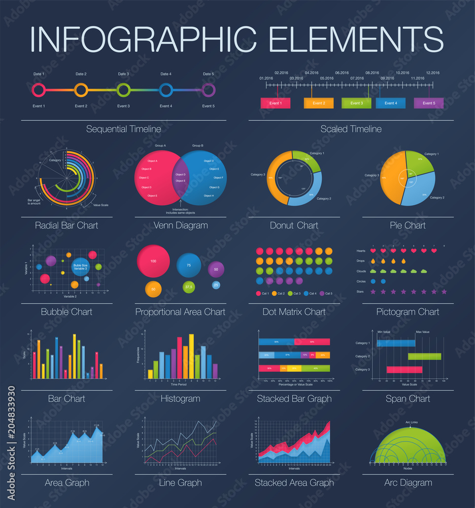 Digital market, big data rating vector infographics template. Colorful ...