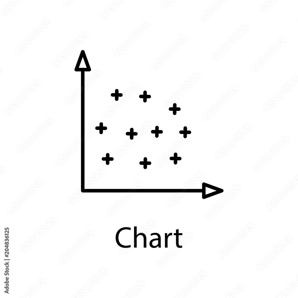 chart with points icon. Element of web icon with name for mobile ...