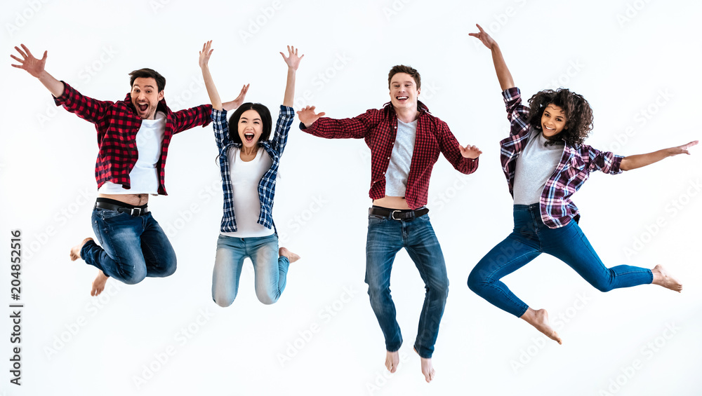 Happy People Jumping Images