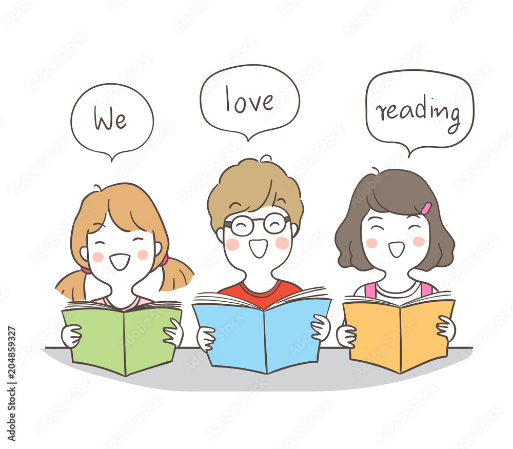 Reading Student Cartoon